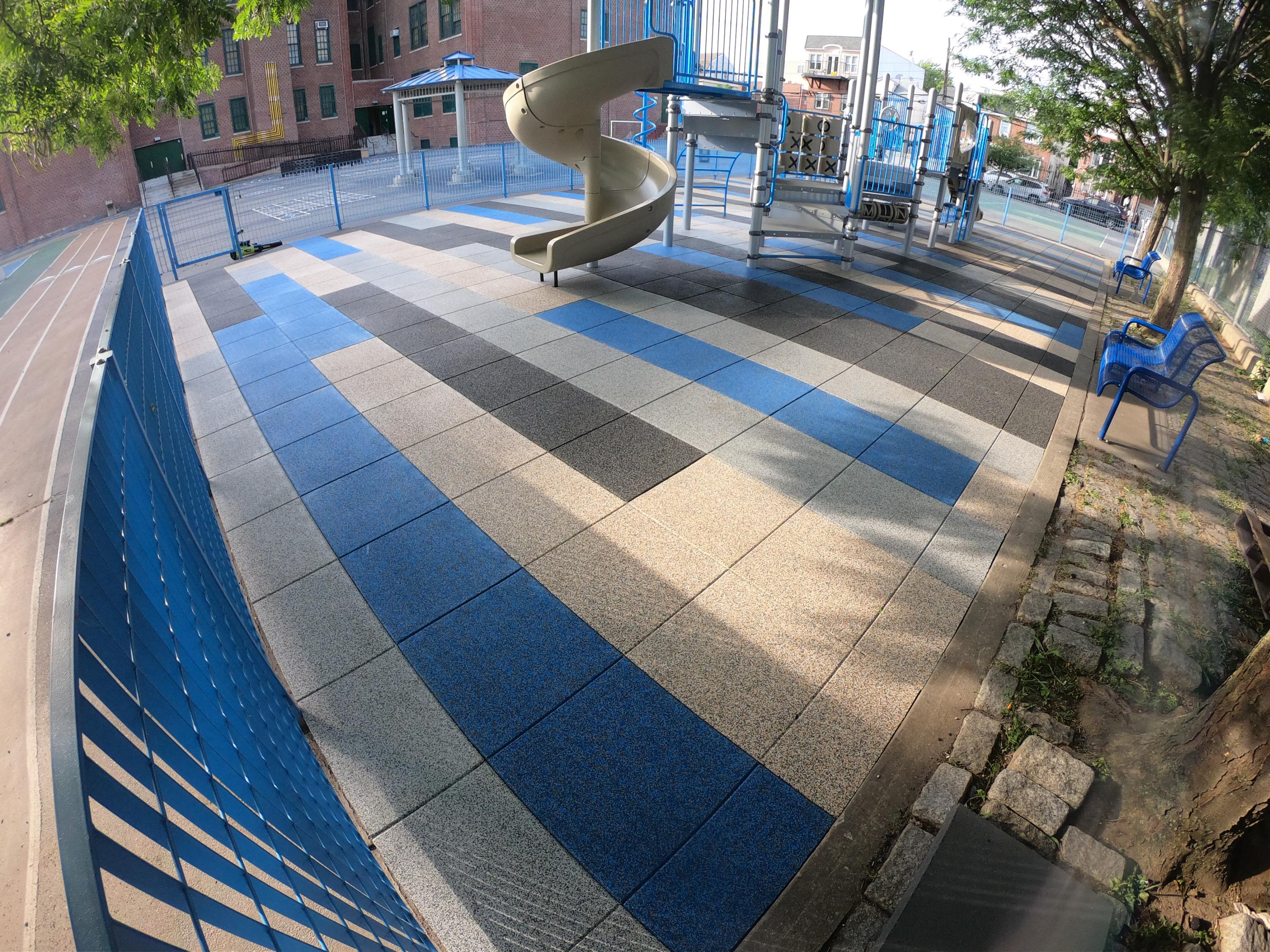 Hybrid Rubber Safety Surfacing | Interlocking Playground Tile | Play Surface Mat | Play Surface ...